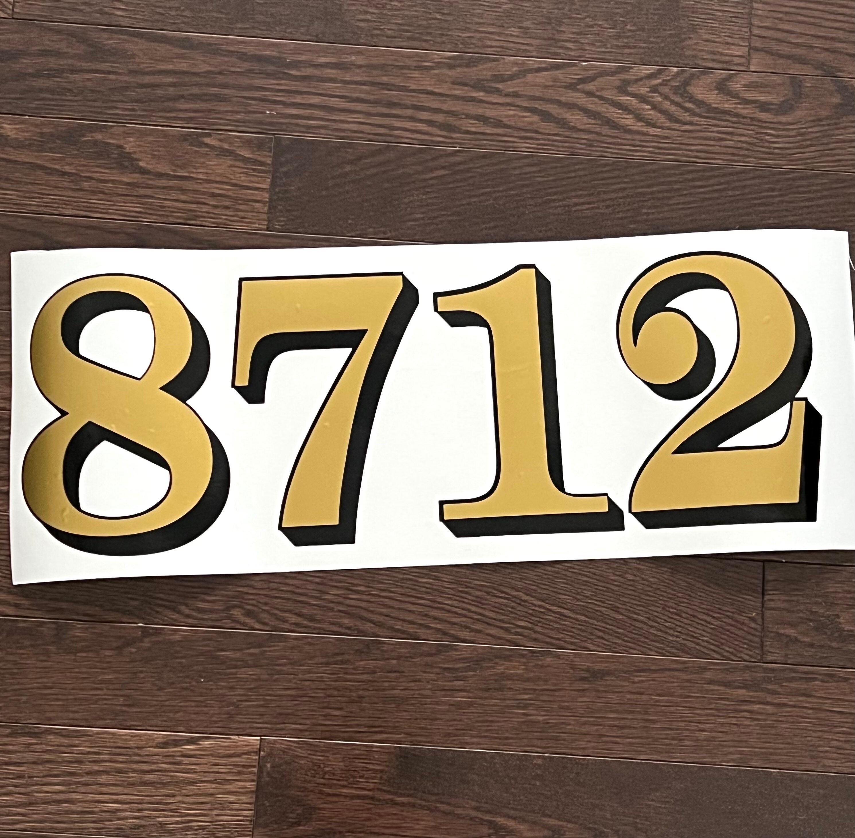 Exterior Application Metallic Gold Silver Transom Glass Number - Etsy