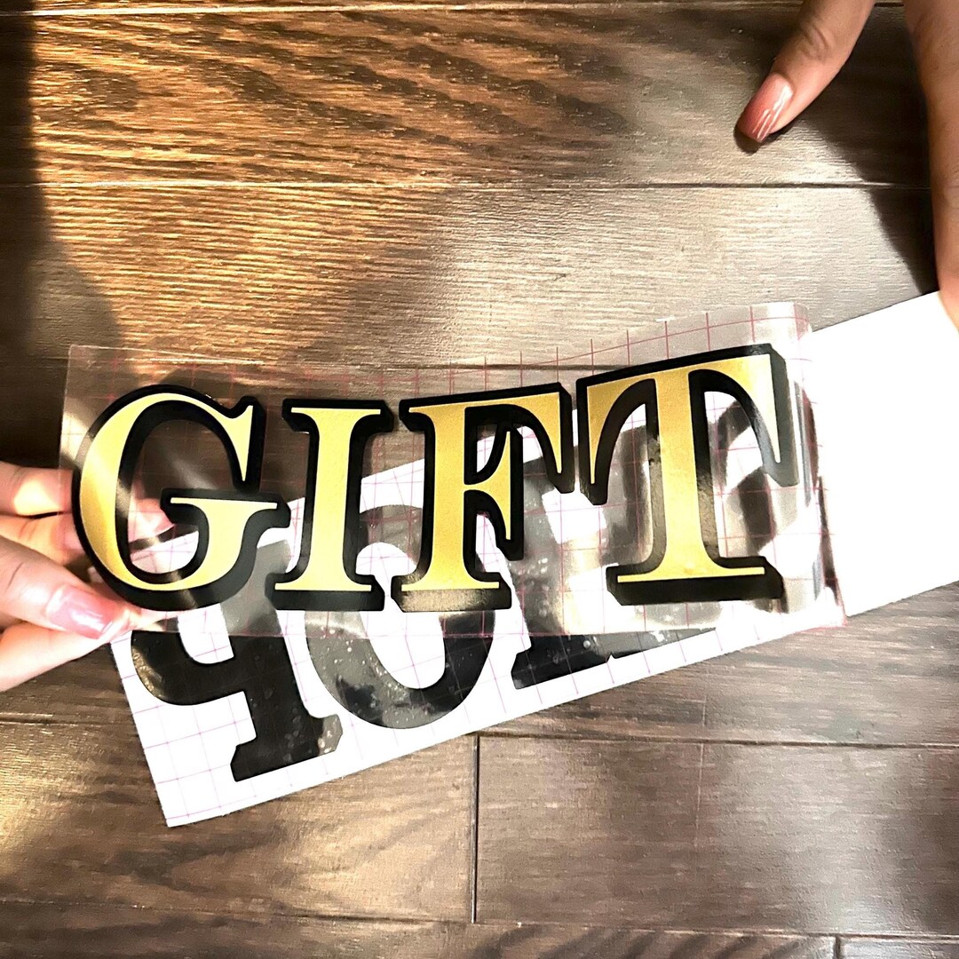 CLASSIC Vintage Antique Style Gold & Black Window Lettering Decals ...