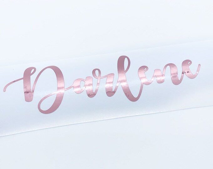 Custom Name Stickers, Foil Rose Gold Wedding Party Sticker, Foil Names ...
