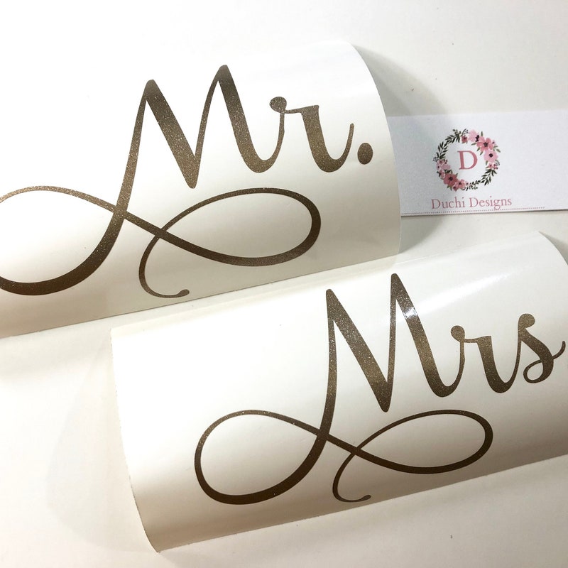 Mr and Mrs Decal - Etsy