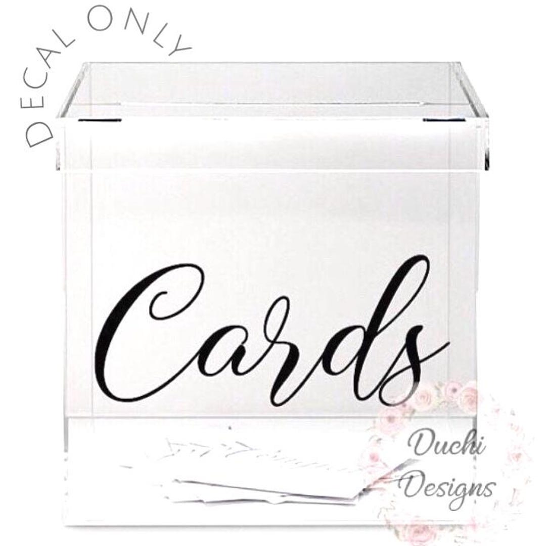 Wedding Card Box Decal, Wedding Cards Decal, Wedding Signs, Wedding ...