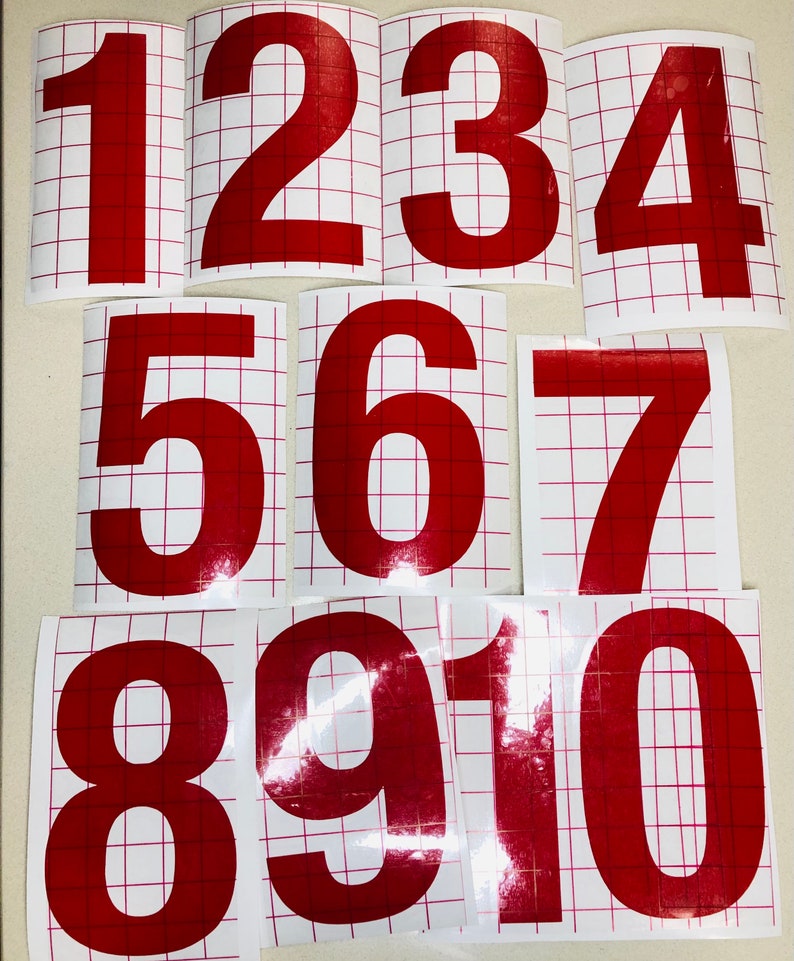 Custom Number Stickers Boat Numbers Helmet Numbers Locker - Etsy