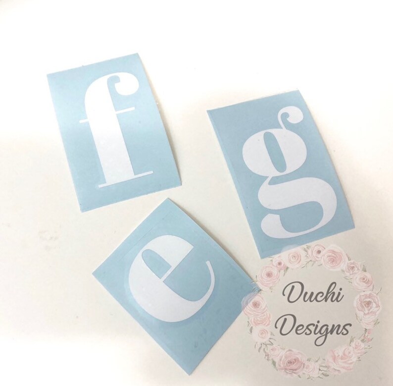 Single Letter Decal Single Number Decal Individual Letter - Etsy