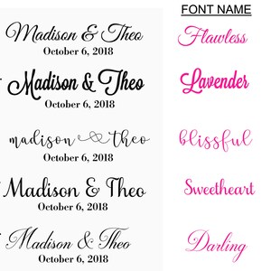 Wedding Couple First Names Decal Name and Name Decal Couple Name & Name ...