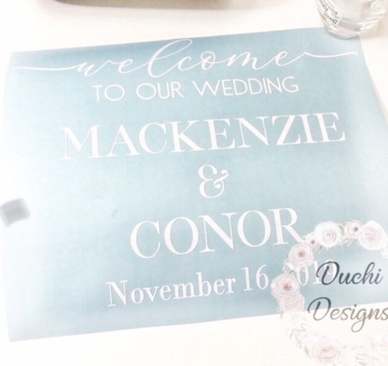 DIY Acrylic Welcome to Our Wedding Sign Welcome Sign Decal - Etsy