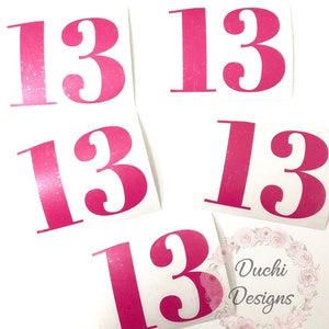 Double Digit Decal Double Number Decal Two Digits Decal Two - Etsy