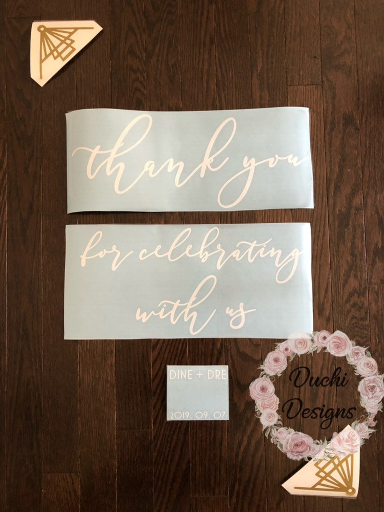 Large Custom Mirror Wedding Decal Custom Mirror Vinyl Create | Etsy