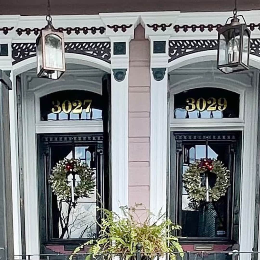 Gold Transom Window House Numbers Gold Leaf Fanlight House Numbers Gold ...