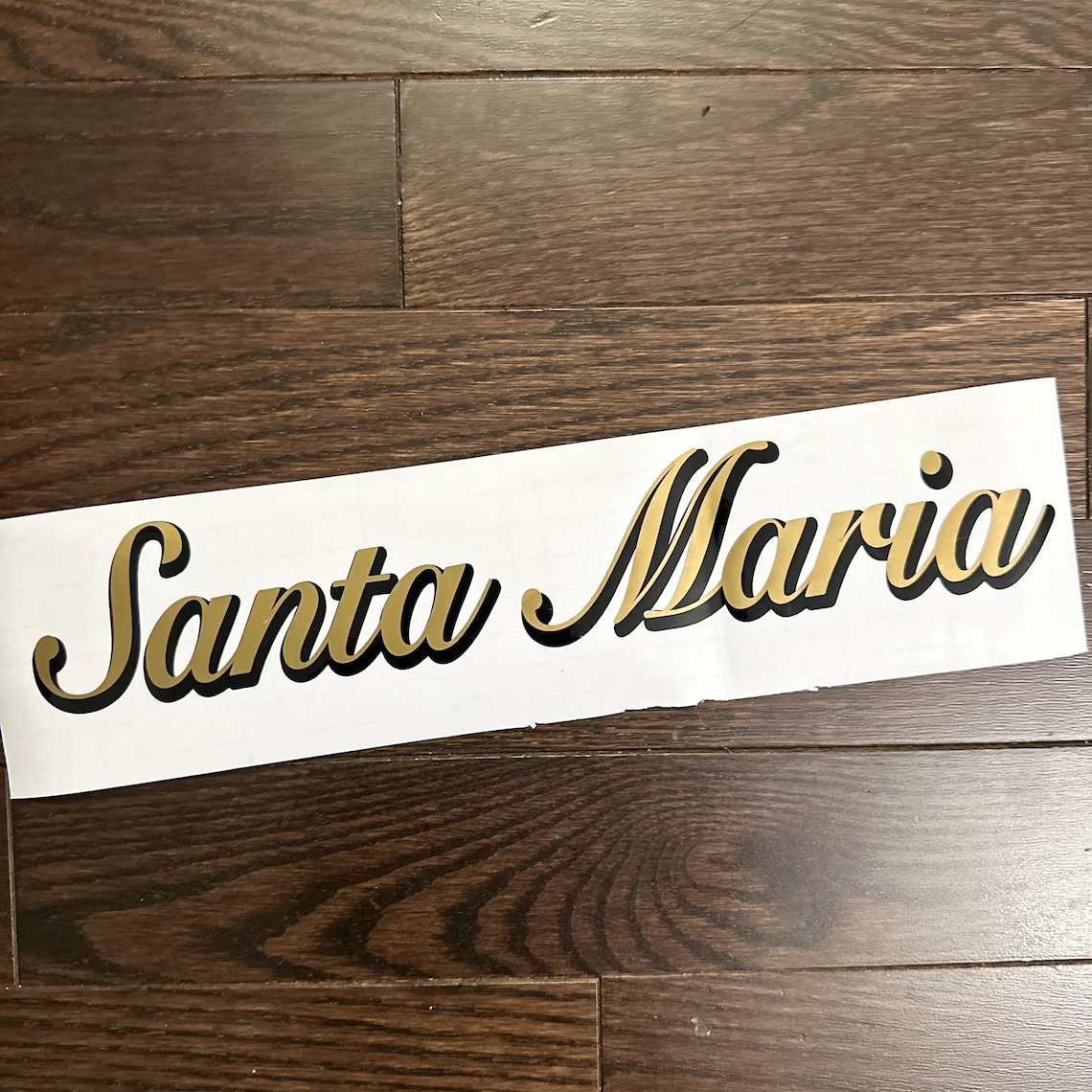 Antique Style Gold Lettering With Black Edging, Gold and Black Outline ...