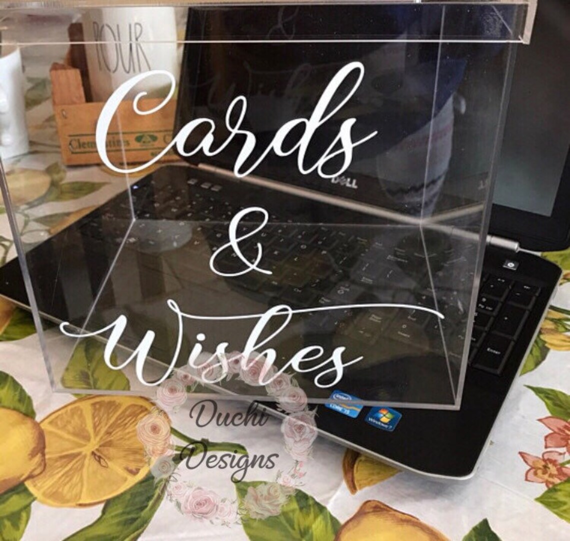 Wedding Card Box Decal Wedding Cards Decal Wedding Signs | Etsy