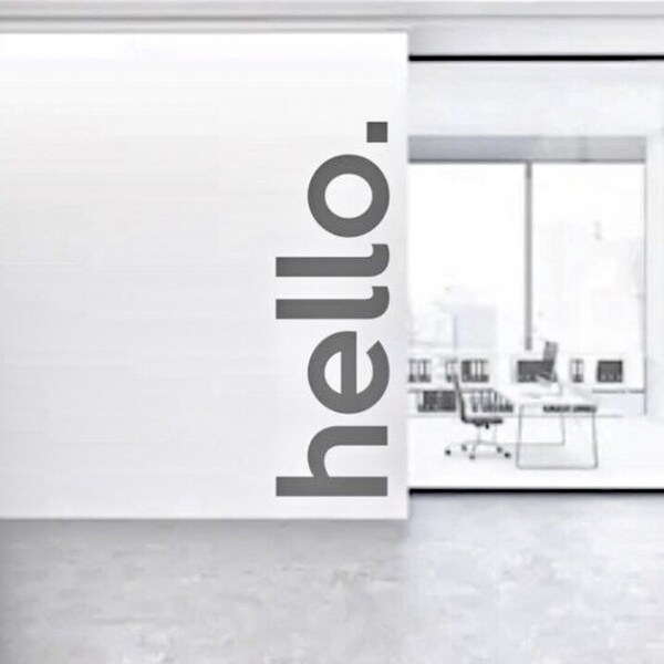 Hello Door Decal - Etsy