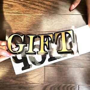 CLASSIC Font Vintage Gold Window Lettering Decals, Antique Style Gold ...