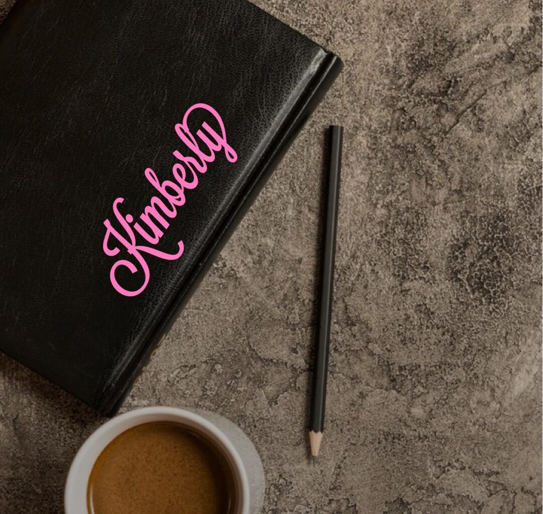 Script Font Decals, Cursive Name Decals, Personalized Vinyl Letters ...