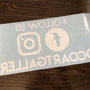 INSIDE Glass Decal, Reversed Decal, Custom Logo Decal, Inside Shop ...