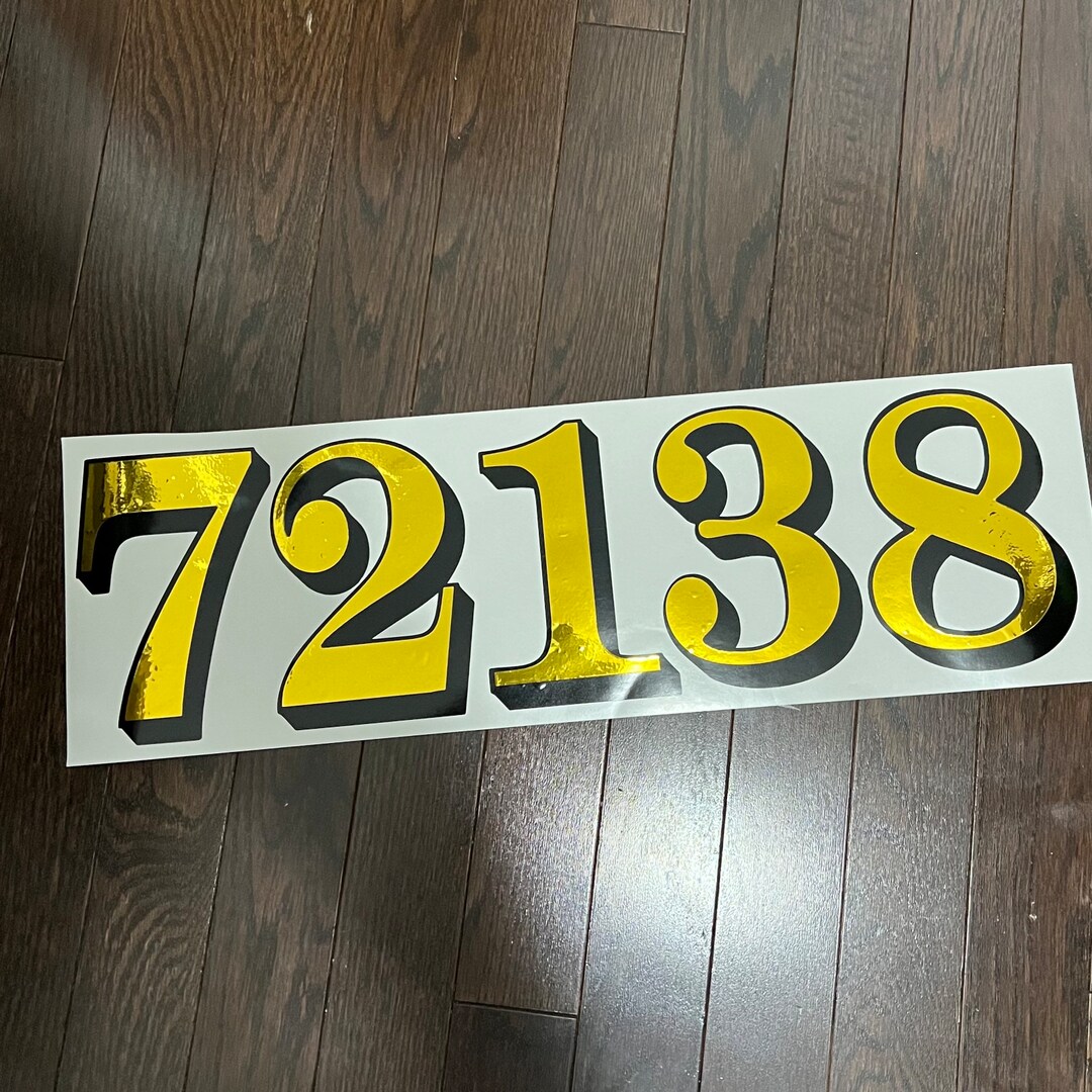 Gold Leaf Victorian House Numbers: 6" Transom Window Decals - Etsy