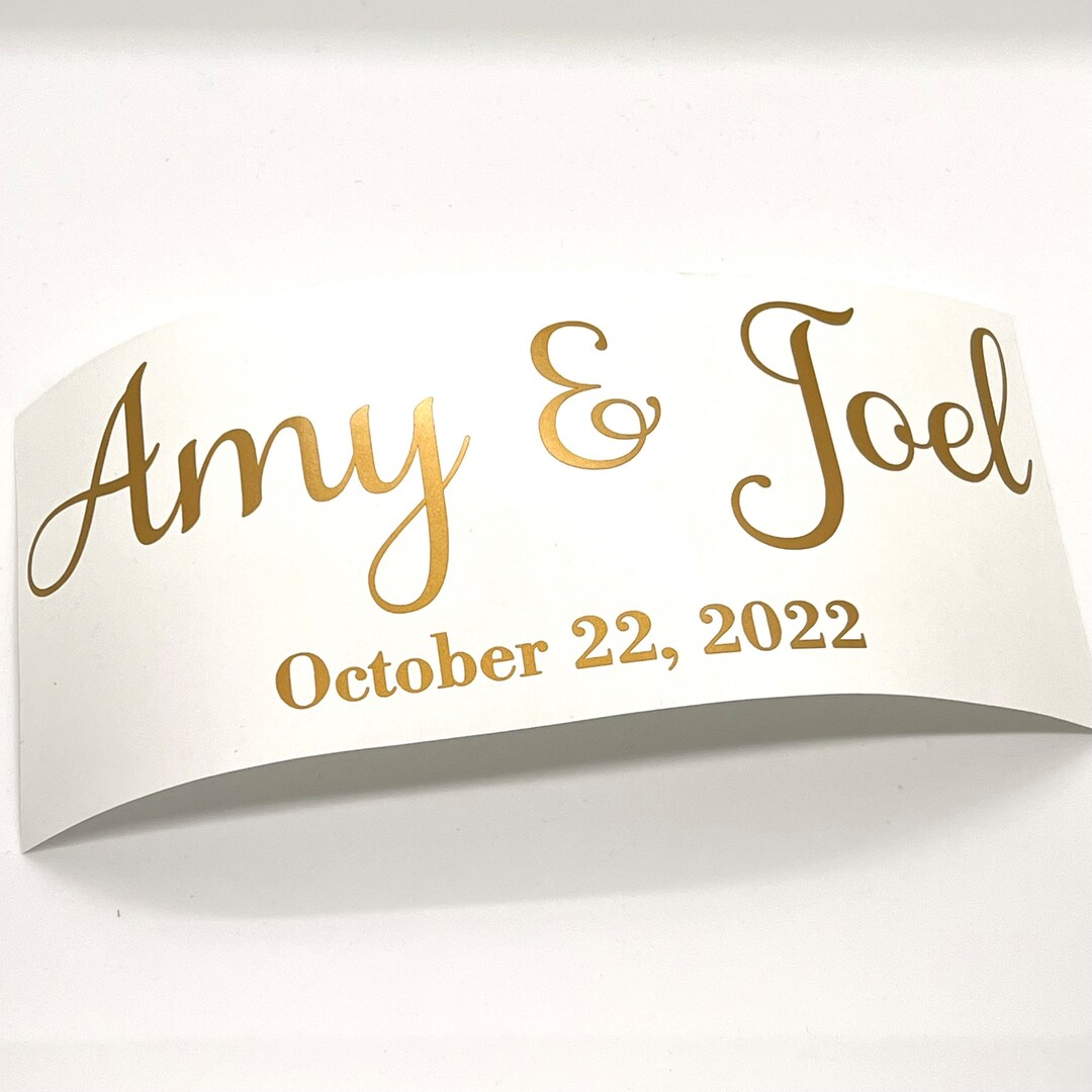 Wedding Couple First Names Decal Name and Name Decal Couple Name & Name ...