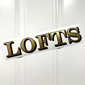 CLASSIC Font Vintage Gold Window Lettering Decals, Antique Style Gold ...