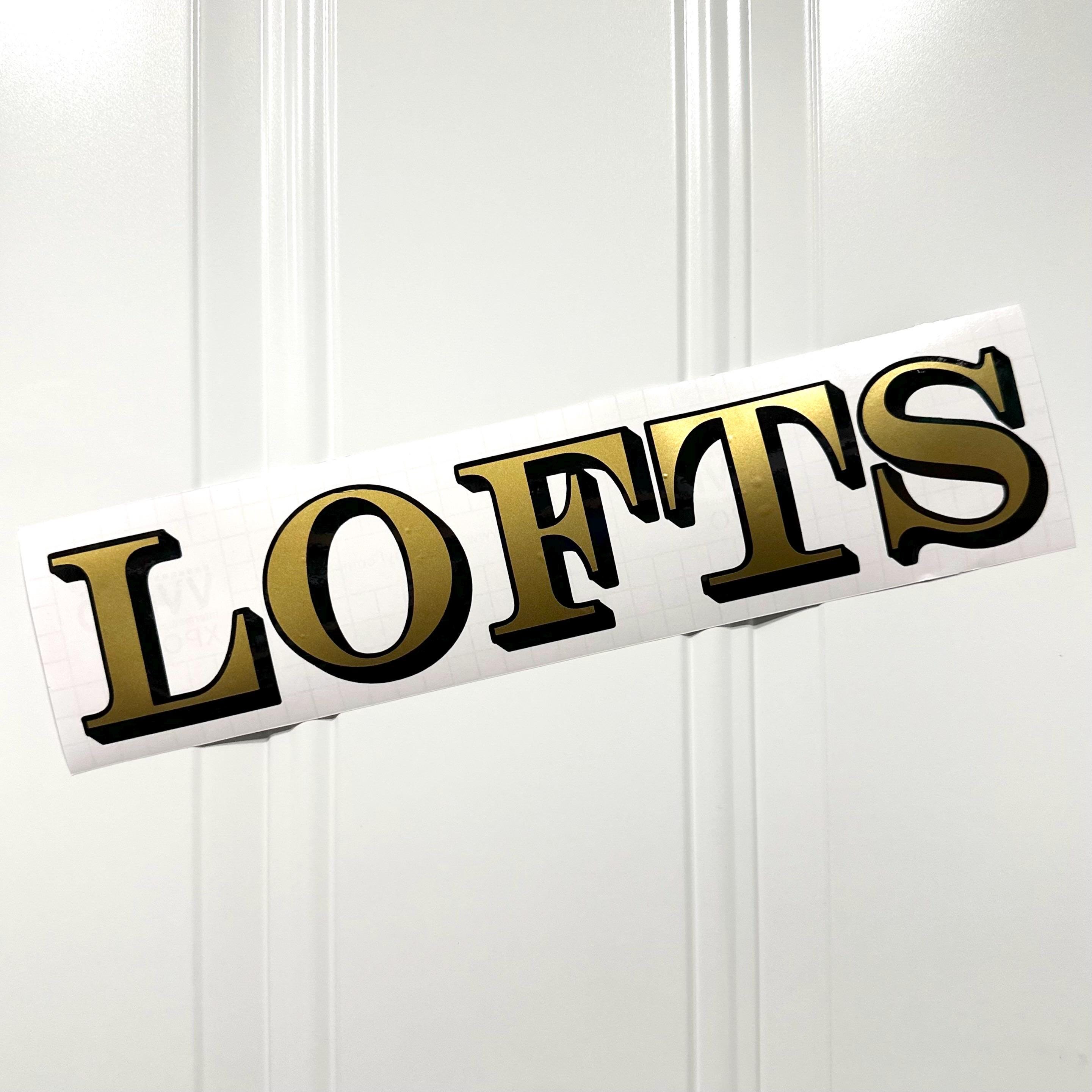 CLASSIC Font Vintage Gold Window Lettering Decals, Antique Style Gold ...