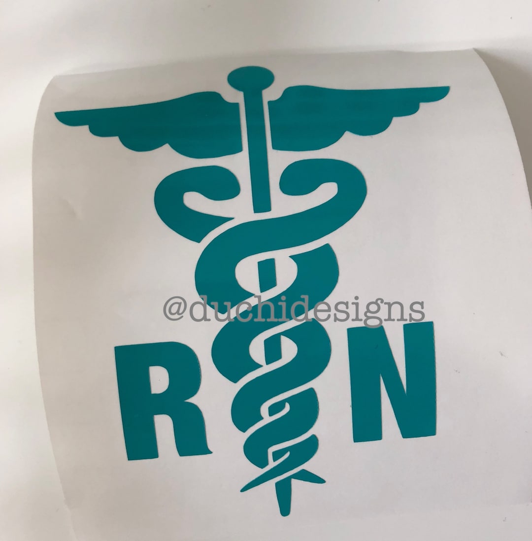 Caduceus Vinyl Decal for Nurses, Caduceus Sticker for Medical ...