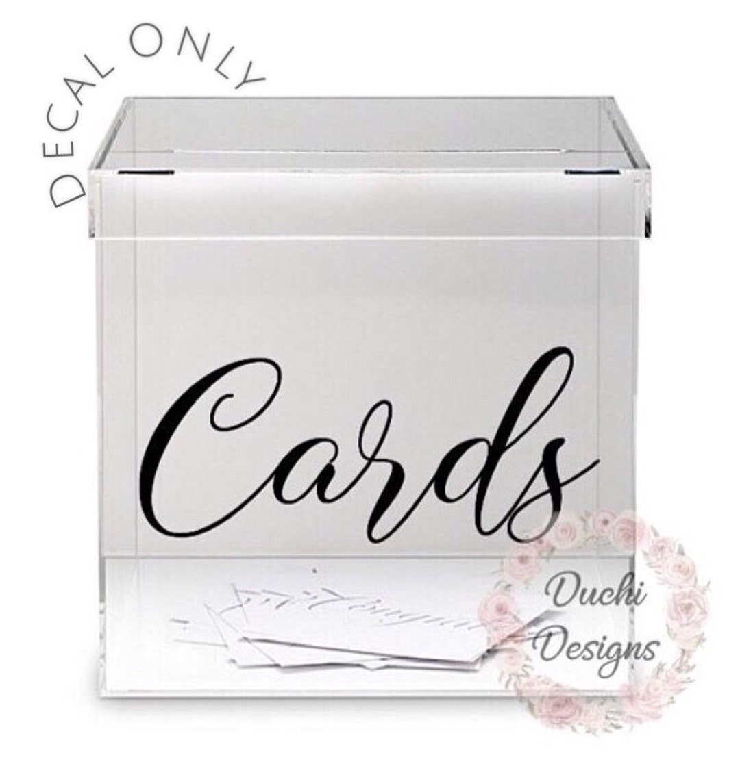 Wedding Card Box Decal, Wedding Cards Decal, Wedding Signs, Wedding ...