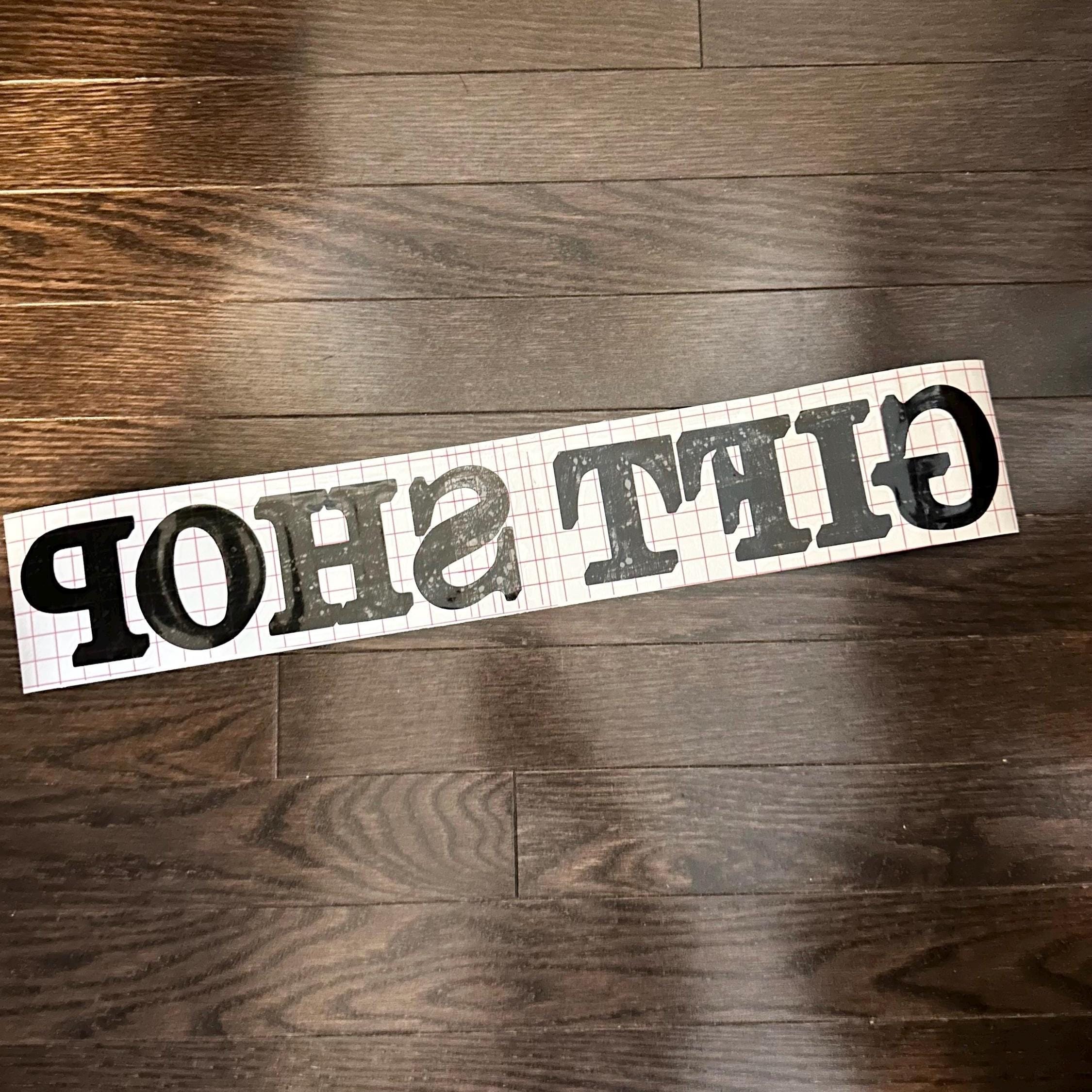 CLASSIC Font Vintage Gold Window Lettering Decals, Antique Style Gold ...