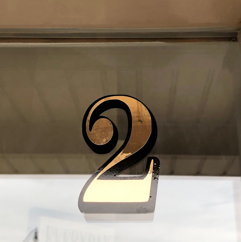 6 Gold Transom House Numbers Gold Leaf Fanlight House Numbers - Etsy