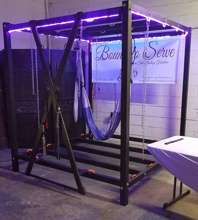Queen Size BDSM Bondage Bed frame with canopy | Etsy