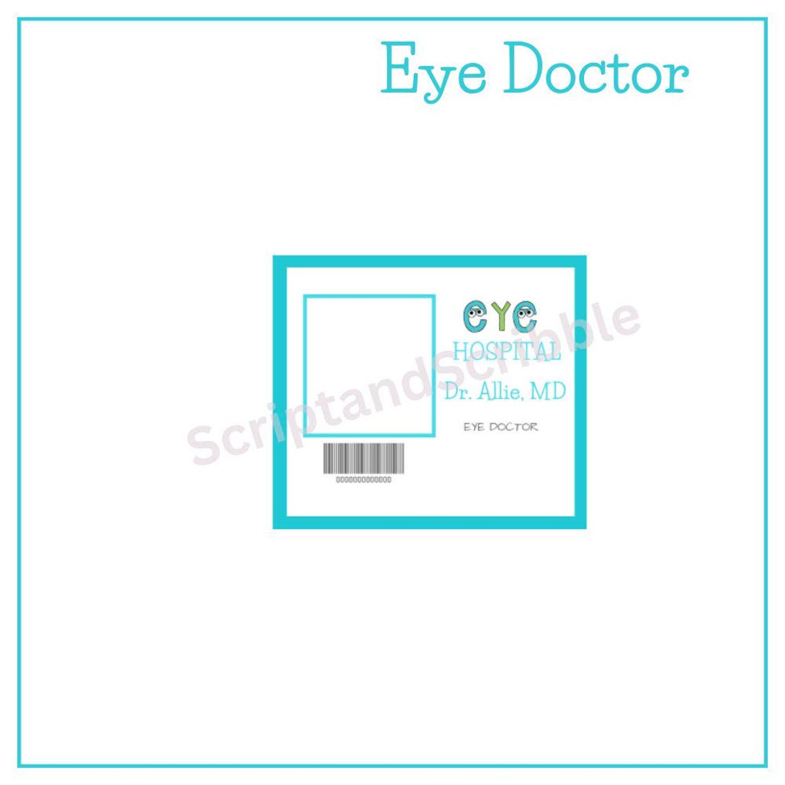 PERSONALIZED Pretend Play Eye Doctor | Make Believe Games & Toys ...