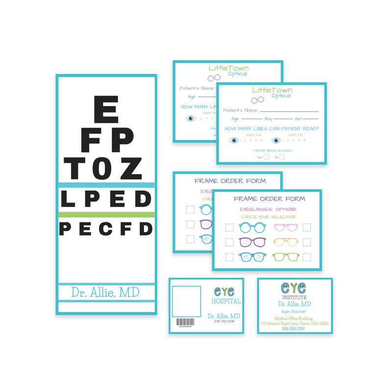 PERSONALIZED Pretend Play Eye Doctor Kids Make Believe Games & Toys ...