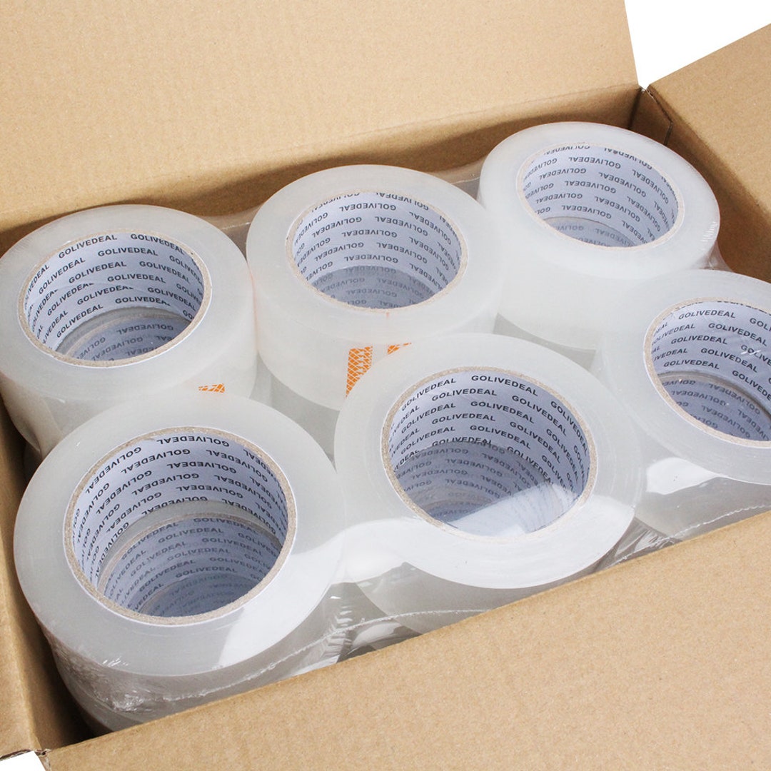 Clear Packaging Tape 36 Rolls by GOLIVEDEAL INC 2.2mil Thick, 2 Wide ...