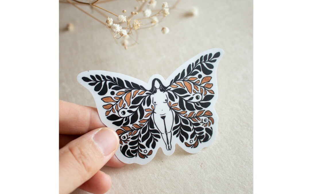 Sticker 'unfolding Goddess' Plants Butterfly Gift for Women Wisdom ...