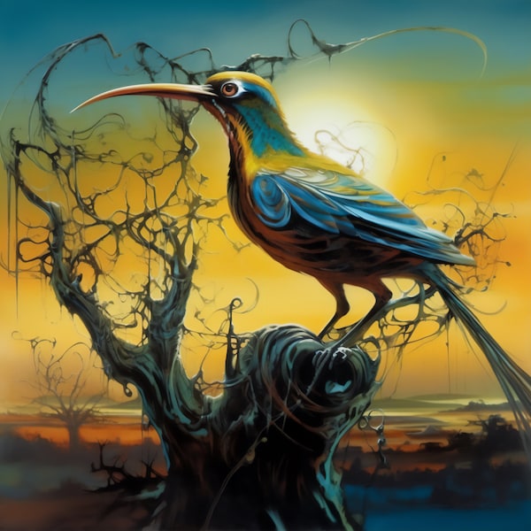 Surreal Bird Art - Etsy