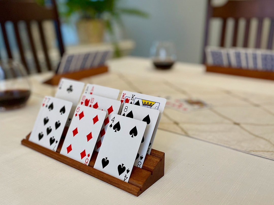 Playing Card Holder Business Card Holder Solid Wood Playing Card Holder ...