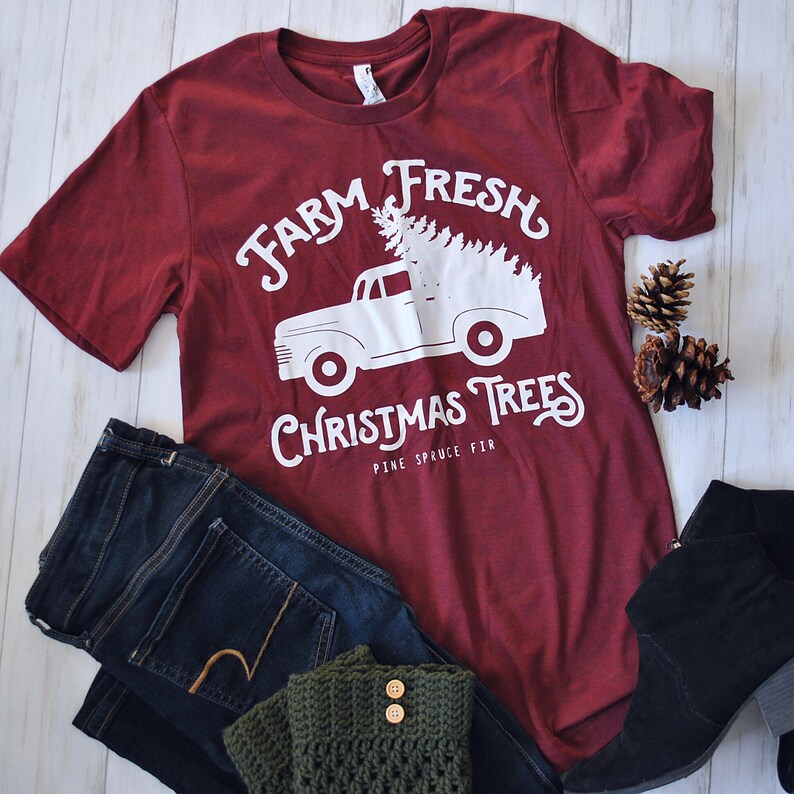 Farm Fresh Christmas Trees T-shirt - Etsy