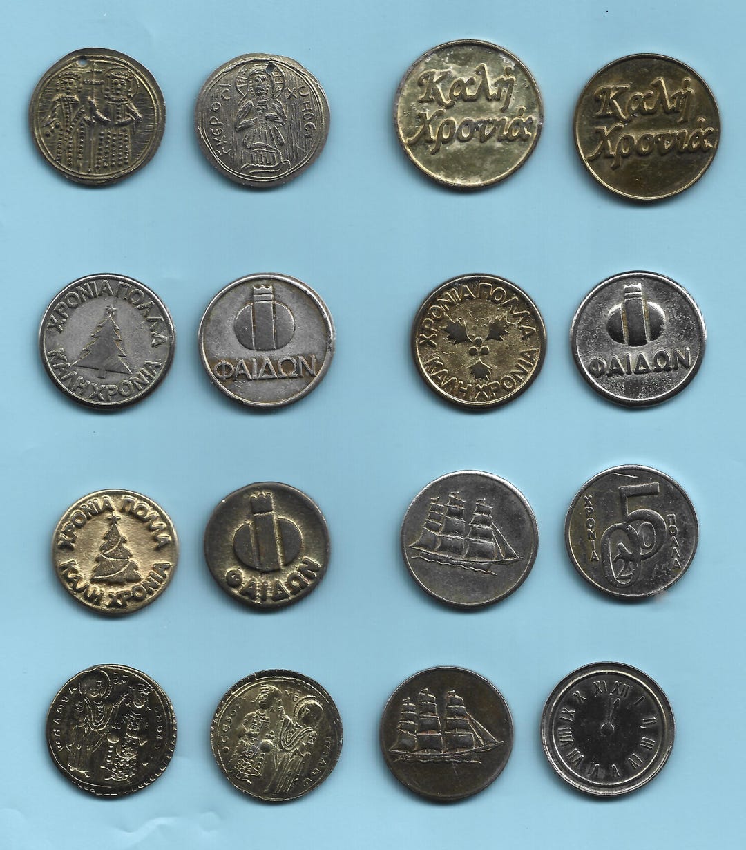 Greek Vasilopita Coins: New Year's Good Luck Flouri (2) - Etsy
