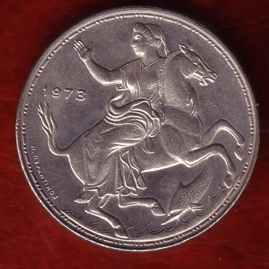 1973 Greece 20 Drachma Coin: Moon Goddess Selene Medallion - Etsy