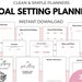 Goal Setting Planner, 2023 Goal Planning, Goal Setting Worksheet Bundle ...