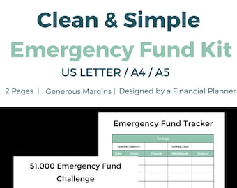 Yellow Rainy Day Savings Challenge - Etsy