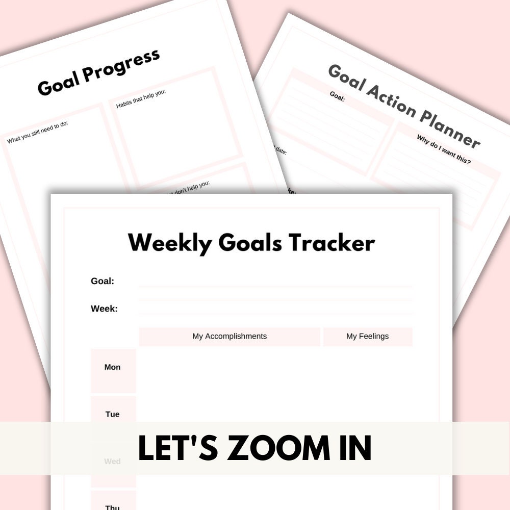 Goal Setting Planner, 2023 Goal Planning, Goal Setting Worksheet Bundle ...