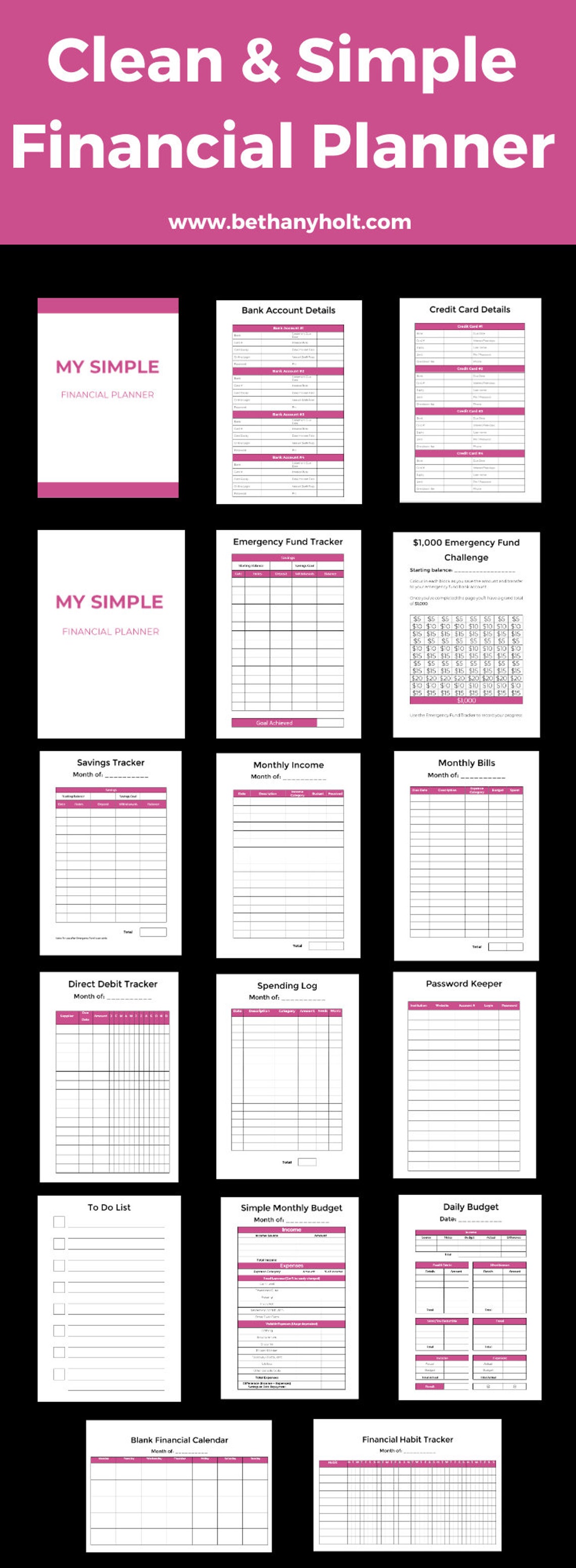 Budgeting Planner A5 Planner Finance Tracking Simple Budget - Etsy ...