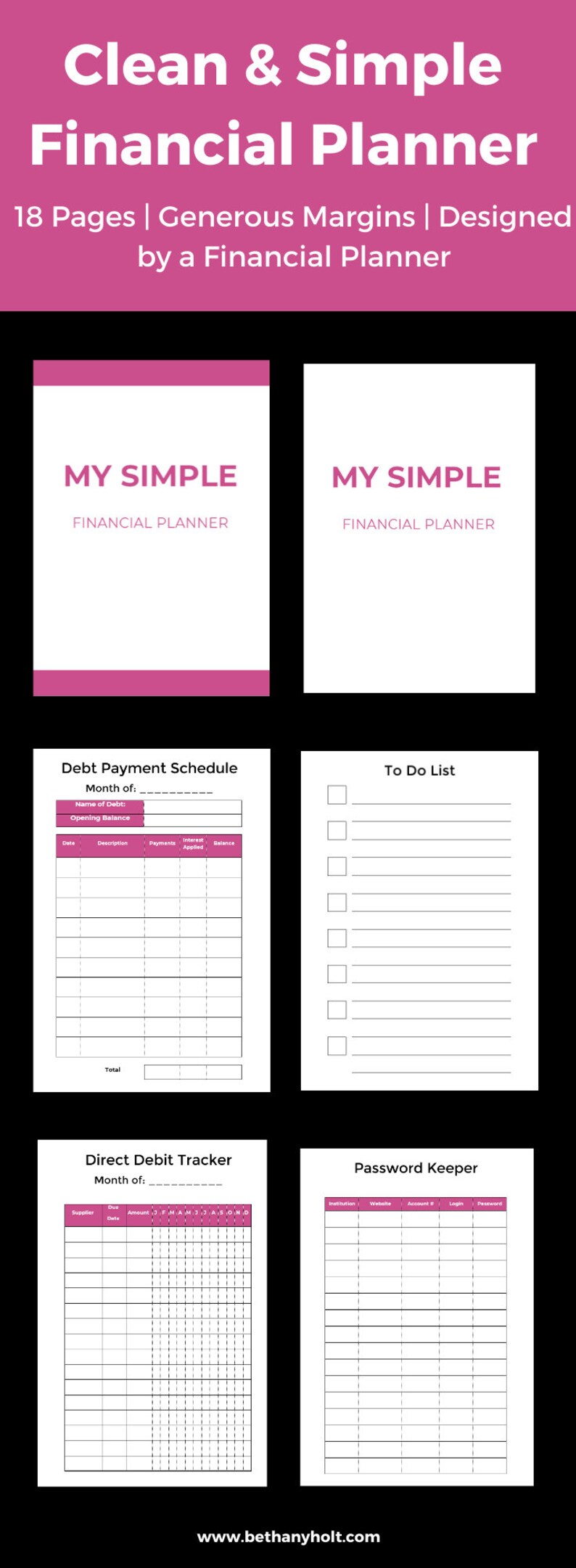 Budgeting Planner A5 Planner Finance Tracking Simple Budget | Etsy