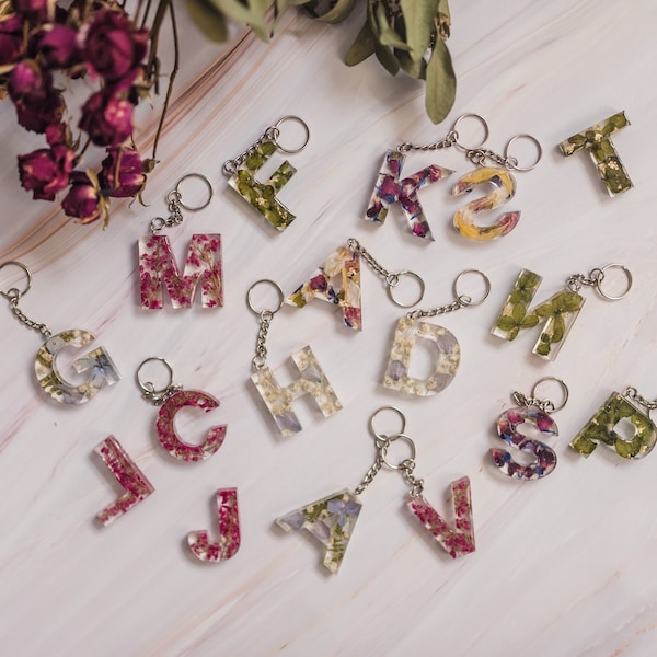 Resin Letter Keychain - Etsy UK