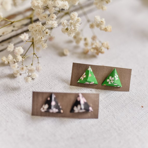 Handmade Paper Stud Earrings