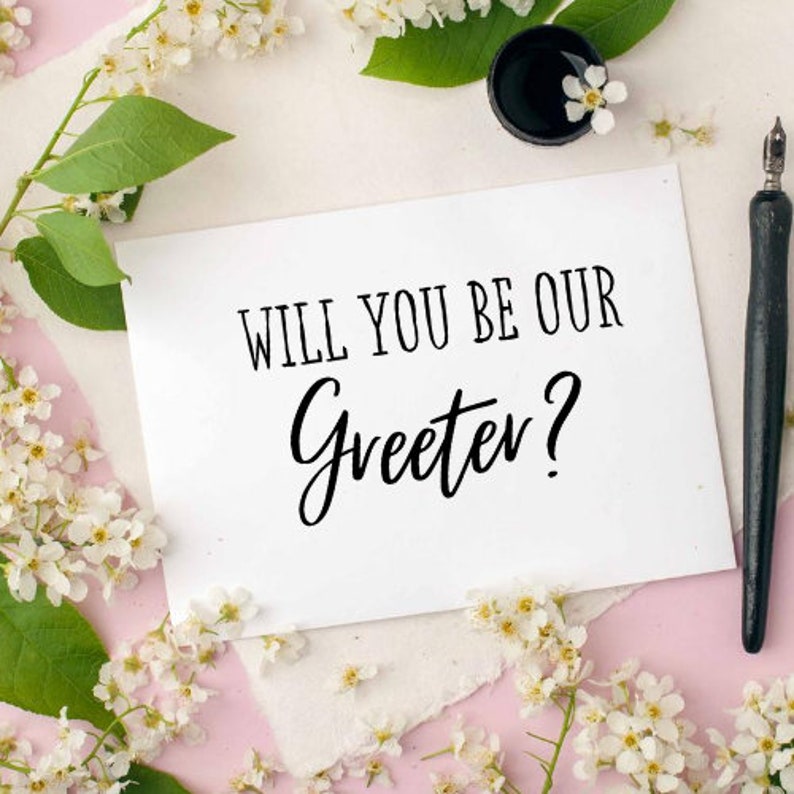 Will You Be Our Greeter Greeter Proposal Greeter Card Gift - Etsy