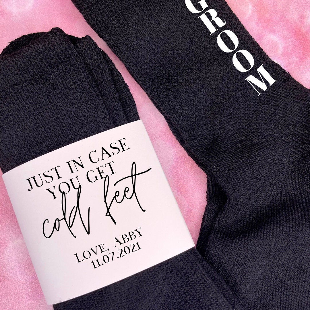 In Case You Get Cold Feet Socks, Groom Gift, Groom Socks, Wedding Day ...