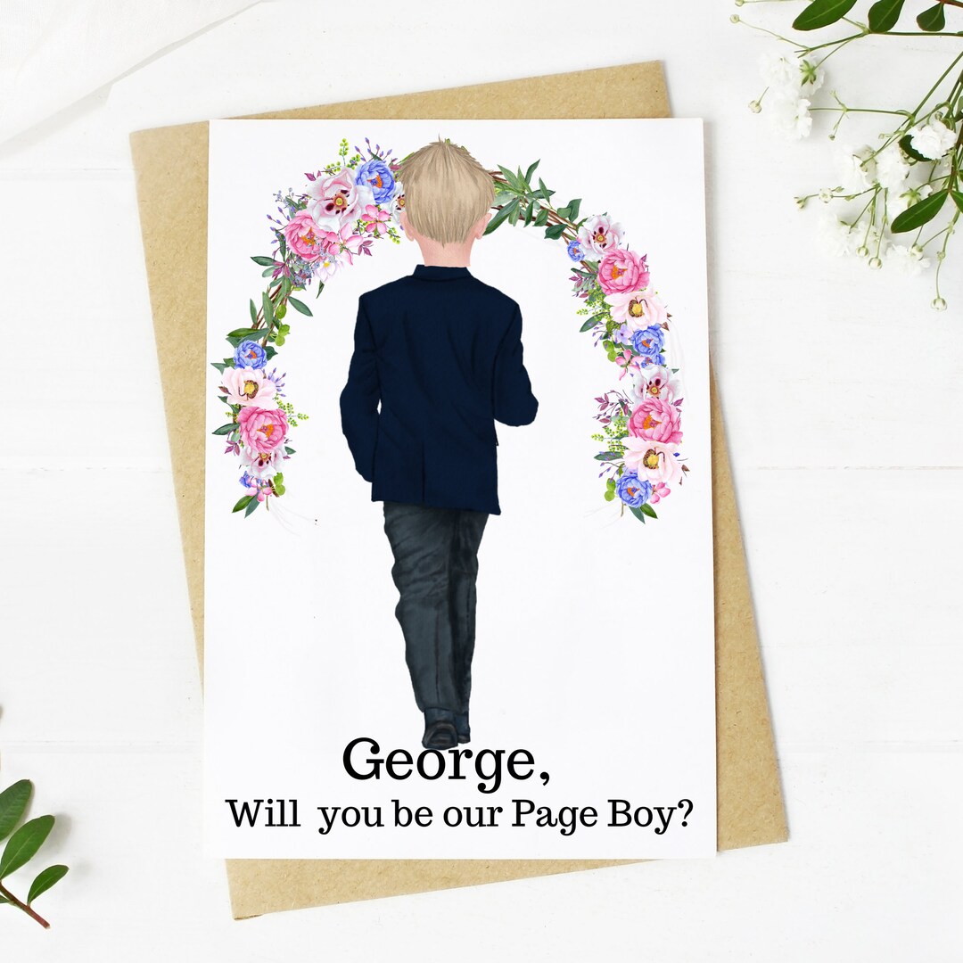 Page Boy Proposal Card, Page Boy Card, Personalized Flower Girl ...
