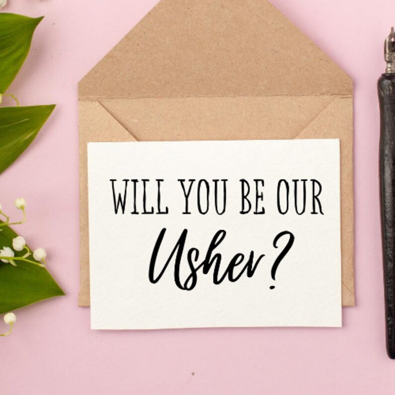 Will You Be Our Usher Usher Proposal Usher Card Gift to - Etsy