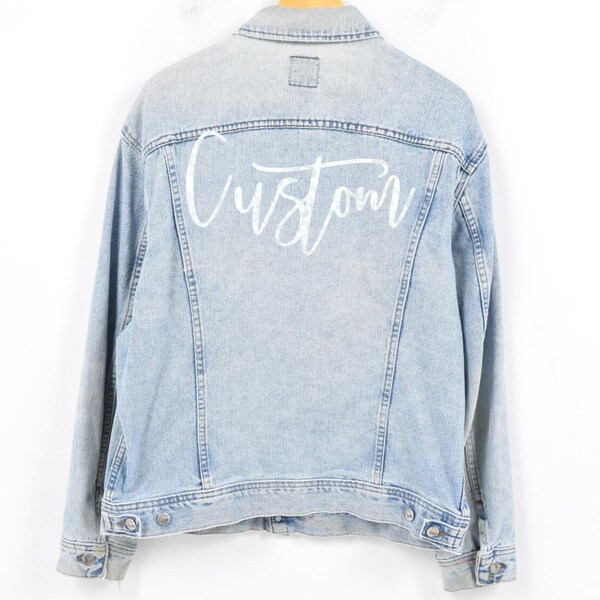 Jean Jacket Letters - Etsy