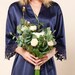 Navy Satin Robe Bridal Party Robe Perfect Gift for - Etsy