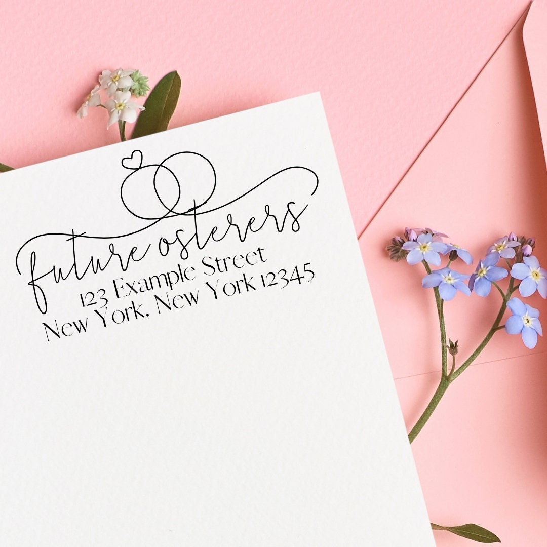 Minimalist Custom Return Stamp Personalized Self Inking Stamp ...